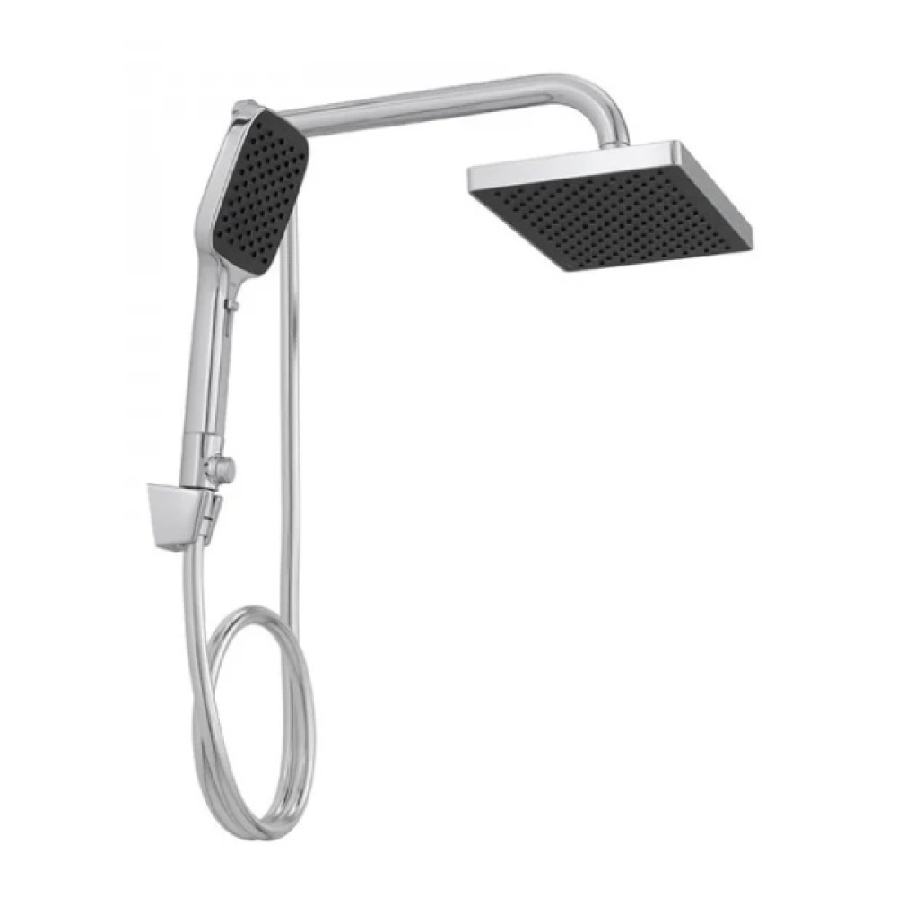 Chuveiro Quadrado Parede Flex Max Cromado Com Desviador e Ducha Manual ...