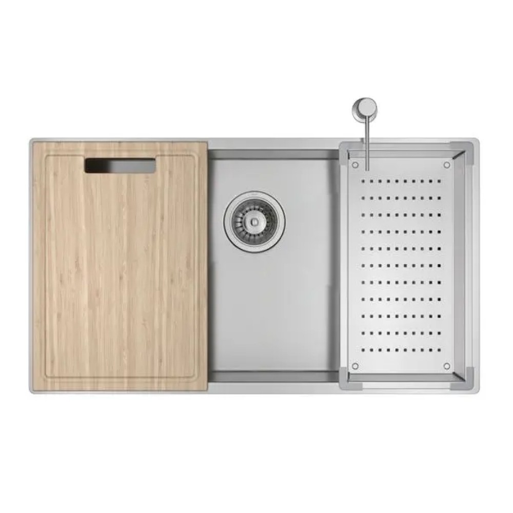 Cuba de Cozinha Retangular Deca com Acessórios 75x40cm Suprema Inox CC ...