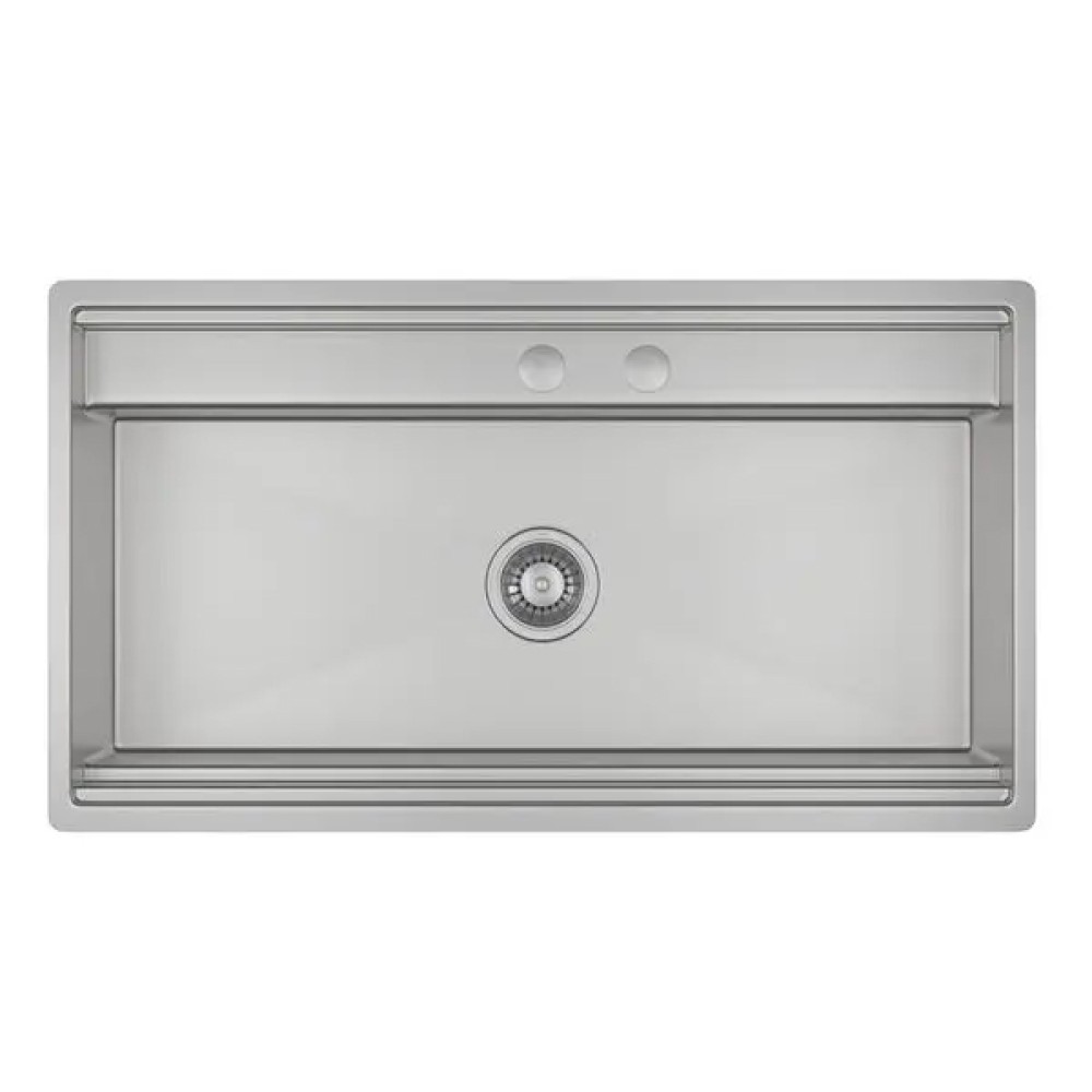 Cuba de Cozinha Retangular c/Deck Deca 90x50cm Funstation Inox CC.680. ...