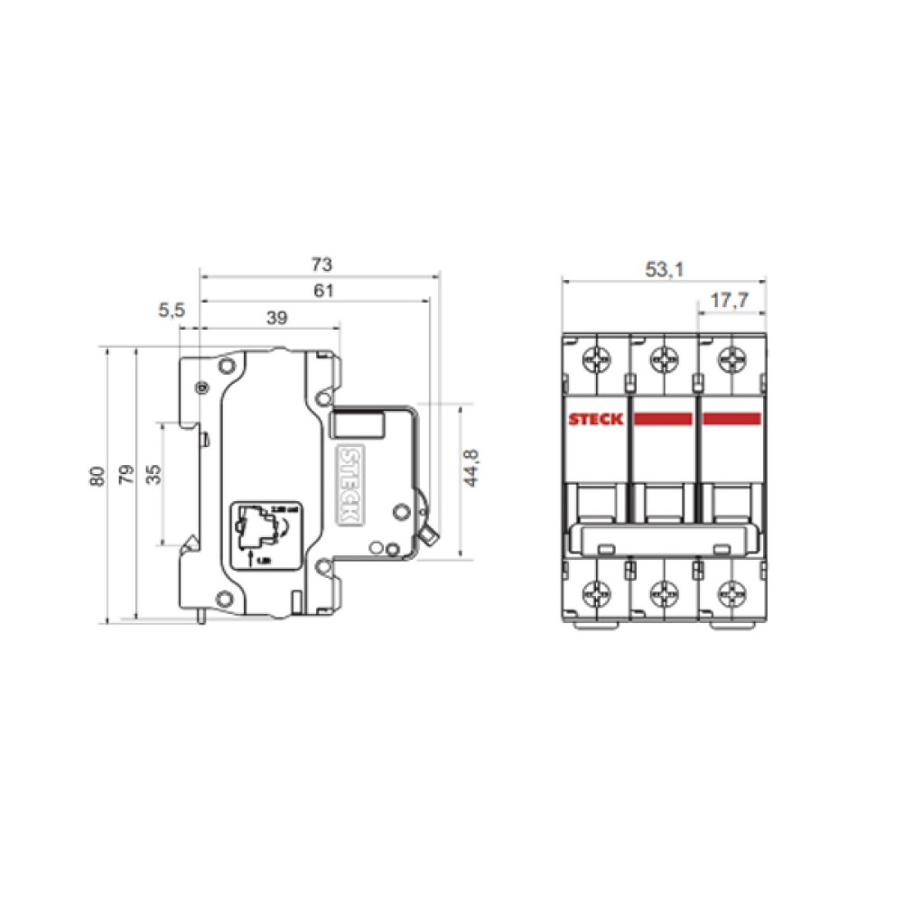 Disjuntor Tripolar Curva C 16A Steck - Steck - Elétrica - Disjuntores ...