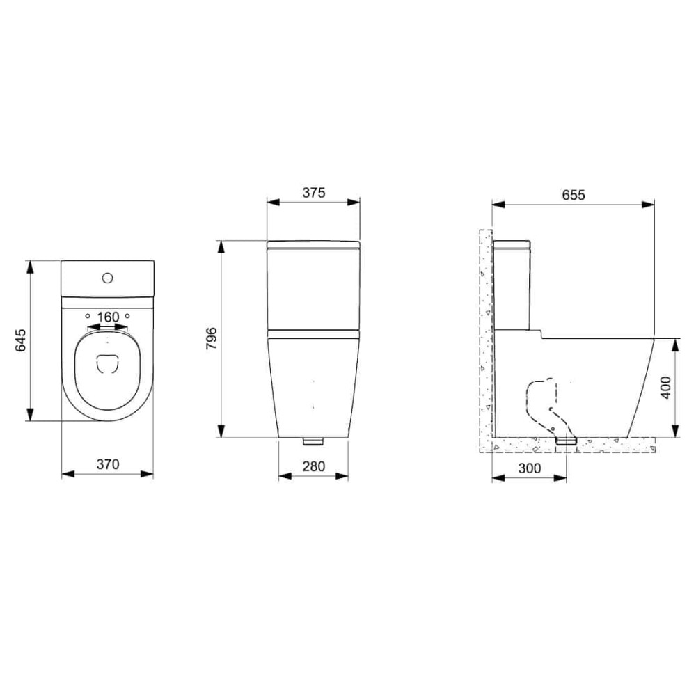 Bacia Para Caixa Com Saída Dual Rimless Round B342526000 - Roca ...
